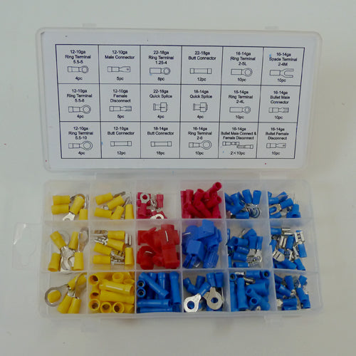 Insulated terminal assortment (160 pcs) – Ben Sergeant Tractors Ltd